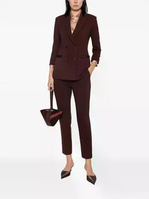 Imperial Bordeaux Cotton Double-breasted Jacket