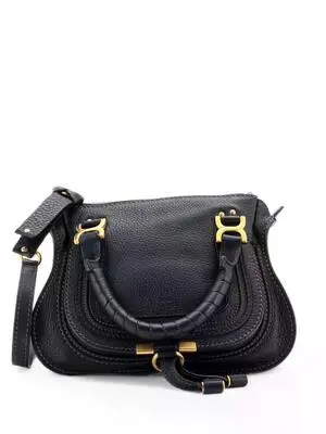 Chloé Marcie Satchel Leather Baby Crossbody Bag - Black