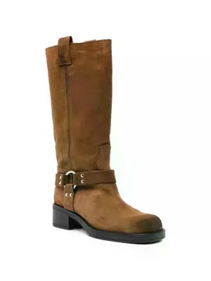 GISEL B Harness Detail Square-toe Boots