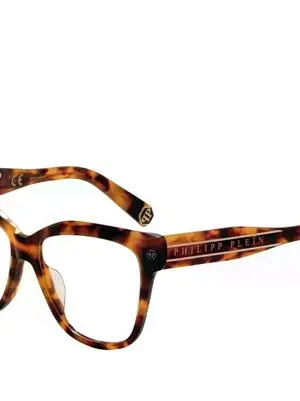 Philipp Plein Philipp Plein Eyewear Tortoiseshell-Effect Cat-Eye Glasses Brown