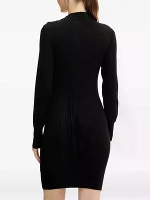 MORGAN Button-detail Ribbed Mini Dress