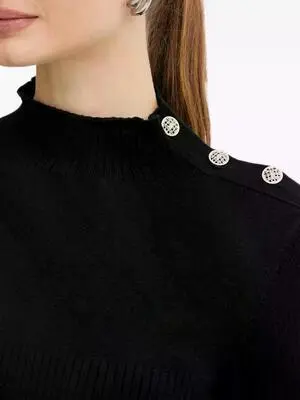 MORGAN Button-detail Ribbed Mini Dress