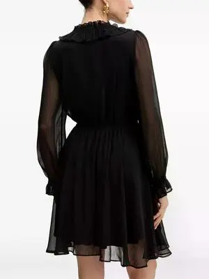 MORGAN Ruffled Long-sleeve Mini Dress