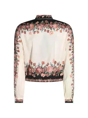 Farm Rio White Cotton Floral Print Shirt