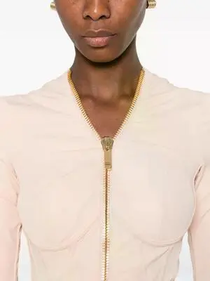 Elisabetta Franchi Corset-style Zip-up Jacket - Pink