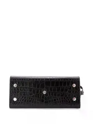 Saint Laurent Sac De Jour Nm Bag Crocodile Embossed Leather Baby Tote Bag - Black
