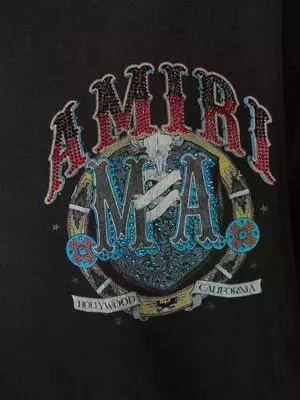 Amiri Crystal-embellished Logo-print T-shirt