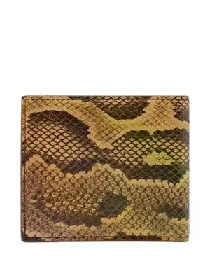 Amiri Python-embossed Bifold Wallet
