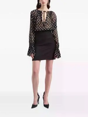 Nina Ricci Jacquard-patterned High-waisted Mini Skirt