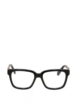 Off-White Logo-plaque Square-frame Glasses - Black