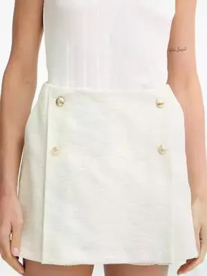MORGAN Double-breasted Tweed Effect Skorts