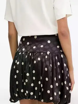MORGAN Polka-dot Bubble-hem Mini Skirt