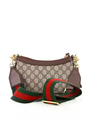 Gucci Ophidia Charm Shoulder Bag Gg Coated Canvas Small Crossbody Bag - Brown
