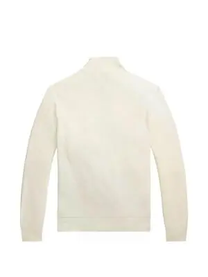 Polo Ralph Lauren Quarter-zip Logo-embroidered Sweater - Neutrals