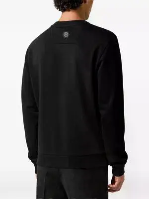 Philipp Plein Printed Fleece Round Neck Sweatshirt Greatness