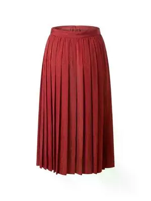 Gucci Silk Midi Skirt - Red