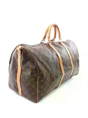 LOUIS VUITTON 2001 Monogram Keepall Bandouliere 55 Bag - Brown