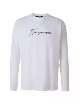Jacquemus Logo-print Long-sleeve T-shirt - White