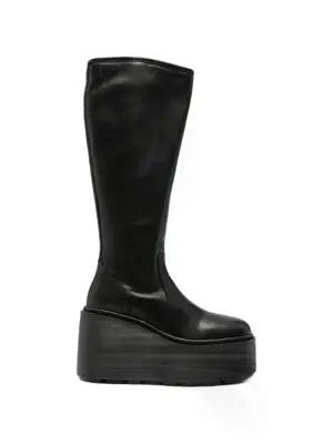 VIC MATIE Stivale Xavier Platform Wedge Boots - Black