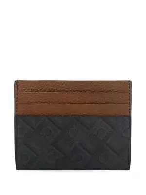FERRAGAMO Monogram Credit Card Holder - Black