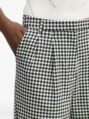 MORGAN Gingham-check Wide-leg Trousers
