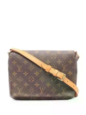 LOUIS VUITTON 2001 Monogram Musette Tango Shoulder Bag - Brown