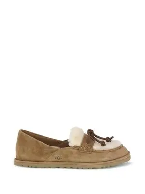 UGG Zora Shearling-trim Loafers - Brown