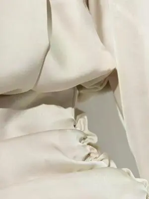 ROTATE BY BIRGER CHRISTENSEN Long-sleeves Ruched Top White