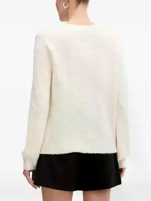 MORGAN Embellished Boucle-knit Sweater