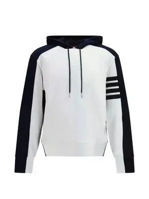 Thom Browne 4-bar Colorblock Hoodie - White