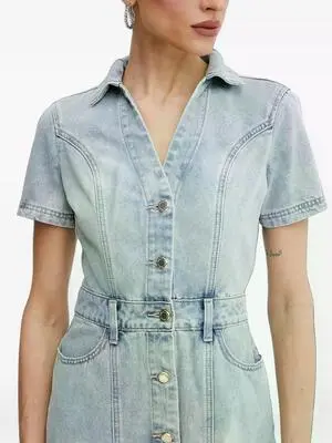 MORGAN Rogla Button-up Short-sleeve Mini Dress