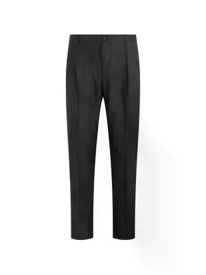 Dolce & Gabbana Pleated Pinstripe-pattern Trousers - Grey