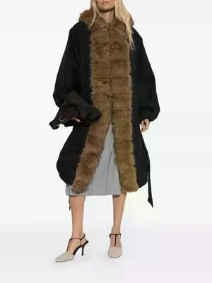 ROTATE BY BIRGER CHRISTENSEN Faux Fur Collar Coat