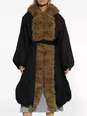 ROTATE BY BIRGER CHRISTENSEN Faux Fur Collar Coat