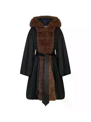 ROTATE BY BIRGER CHRISTENSEN Faux Fur Collar Coat