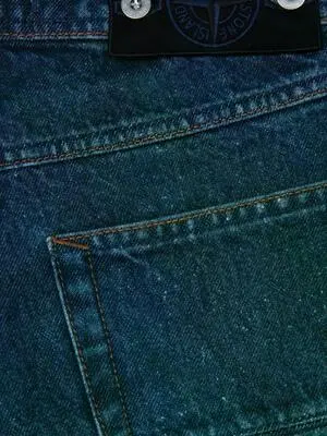 Stone Island Logo-patch Straight-leg Jeans