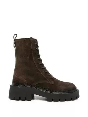 VIC MATIE Lace-up Suede Ankle Boots