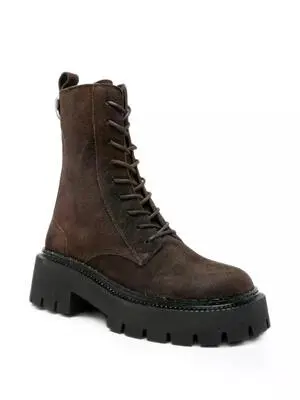 VIC MATIE Lace-up Suede Ankle Boots