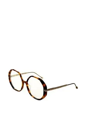 Philipp Plein Geometric Frame Eyeglasses - Gold