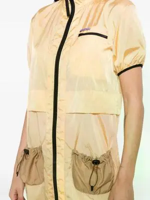 Marni Zip-up Drawstring Pocket Dress - Yellow