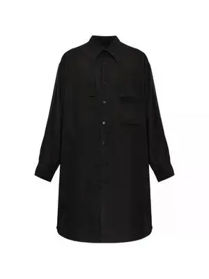 Yohji Yamamoto Oversized Long-line Shirt - Black
