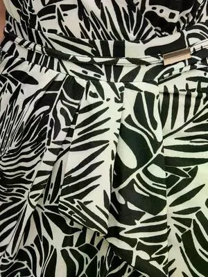 MORGAN Leaf-print Wrap Mini Dress