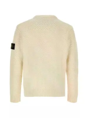 Stone Island Logo-patch Waffle-knit Sweater