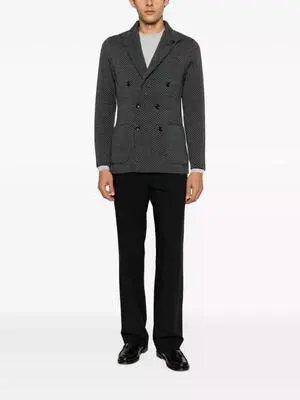 LARDINI Chevron Double-breasted Jacket
