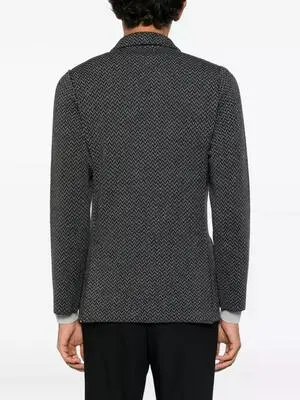 LARDINI Chevron Double-breasted Jacket
