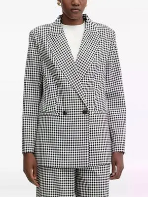 MORGAN Gingham Double-breasted Blazer