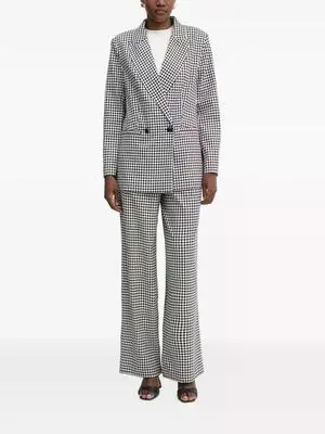 MORGAN Gingham Double-breasted Blazer