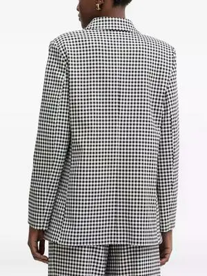 MORGAN Gingham Double-breasted Blazer