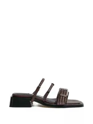 MIISTA Nayah Woven Buckle-fastening Sandals - Brown