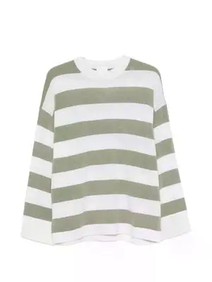 ALLUDE Horizontal Stripe Sweater